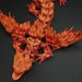 3D Printed Phoenix Fire Pyro Dragon, Articulated Dragon Figurine ...