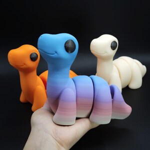 3D Printed Articulated Brontosaurus, Dinosaur Toy, Toddler Decor - Etsy