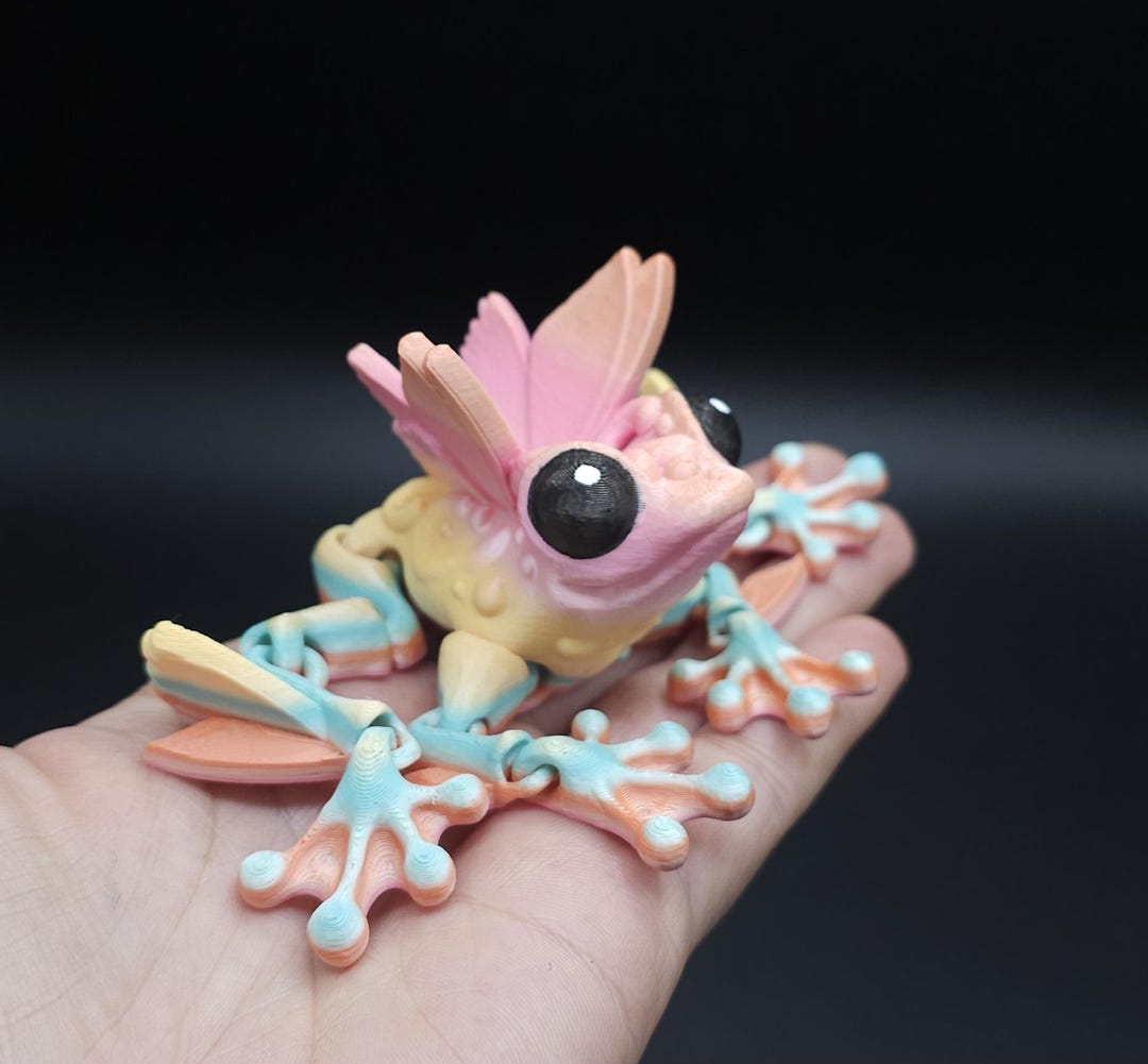 Flexi Frog Fairy 3D Printed Toy - Articulated & Poseable, Cute Gift for ...