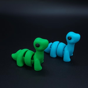 3D Printed Brontosaurus, Dino, Articulated Dinosaur Figurine, Toddler ...