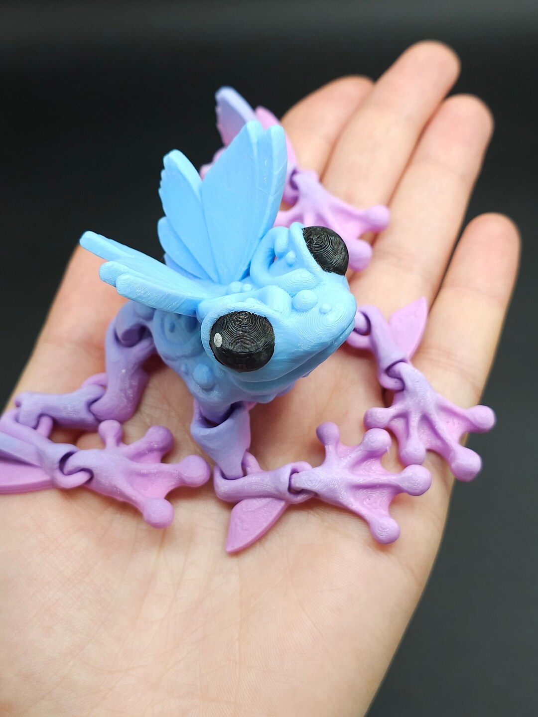 Flexi Frog Fairy 3D Printed Toy - Articulated & Poseable, Cute Gift for ...