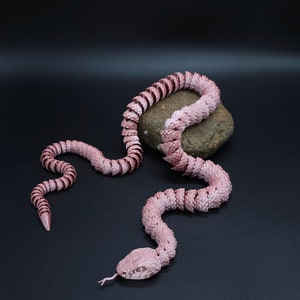 3D Printed Articulated Snake Figurine, Toddler Room Decor, Animal ...