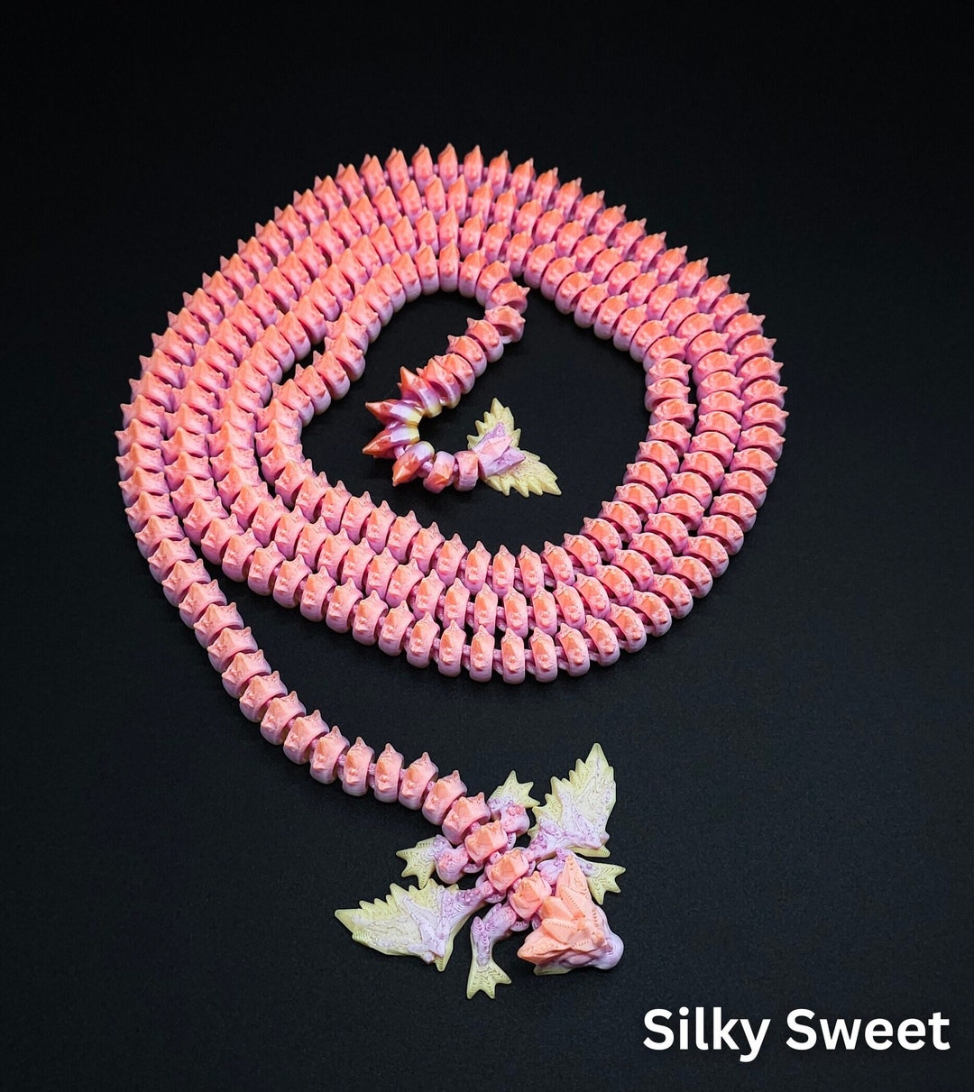 5'3" Tiny Dragon Fidget Toy, Extra Long 3d Articulated , Flexible ...