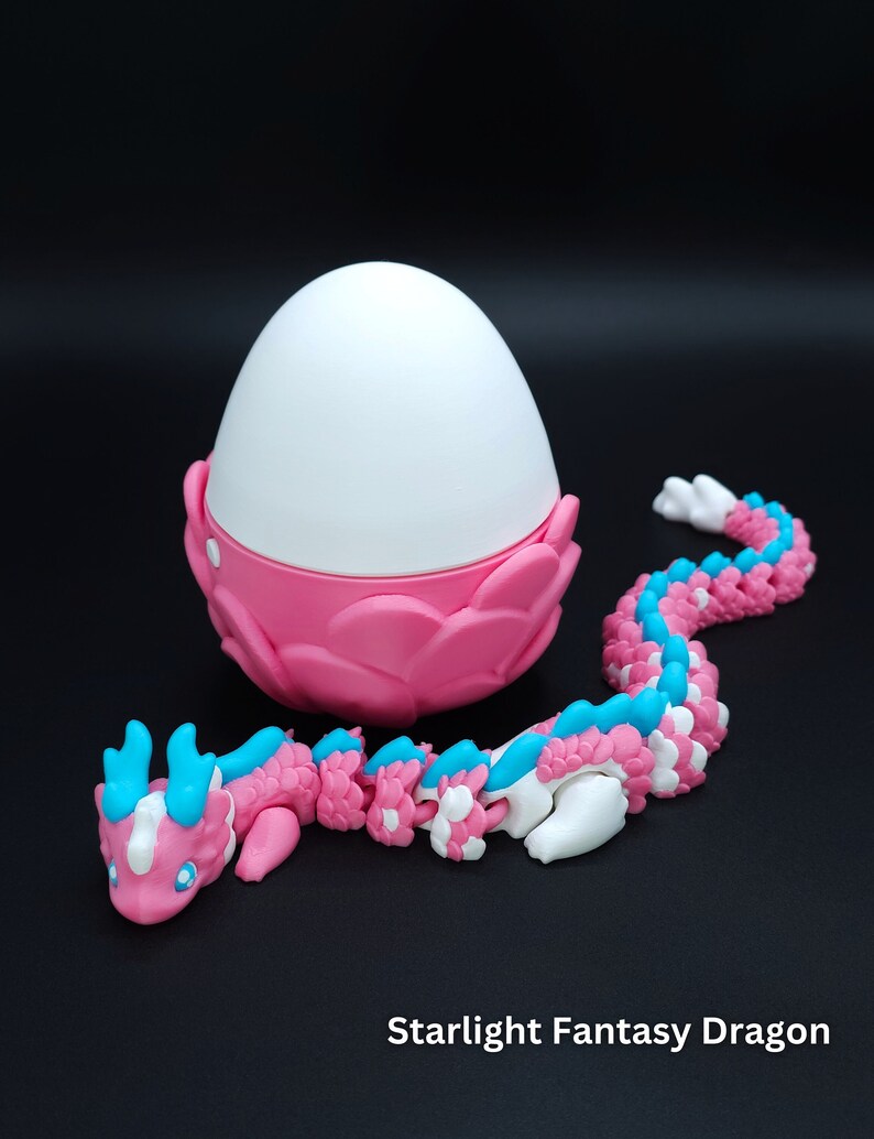 3D Printed Articulated Kaida Dragon With Egg, Fidget Toy - Etsy