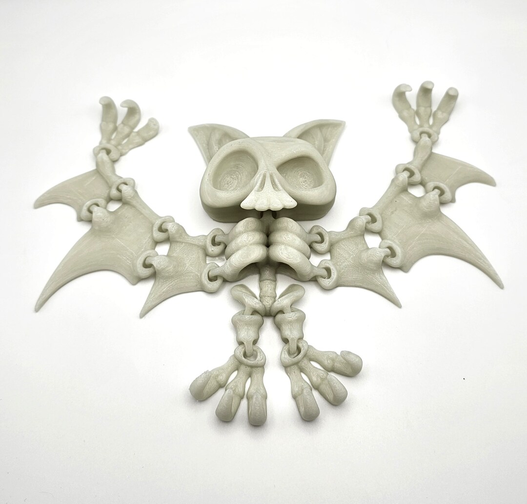 Glowing in Dark Green Skeleton Bat 3D Printed - Etsy