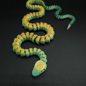 3D Printed Articulated Snake Figurine, Toddler Room Decor, Animal ...