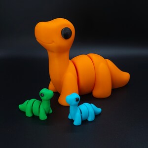 3D Printed Articulated Brontosaurus, Dinosaur Toy, Toddler Decor - Etsy