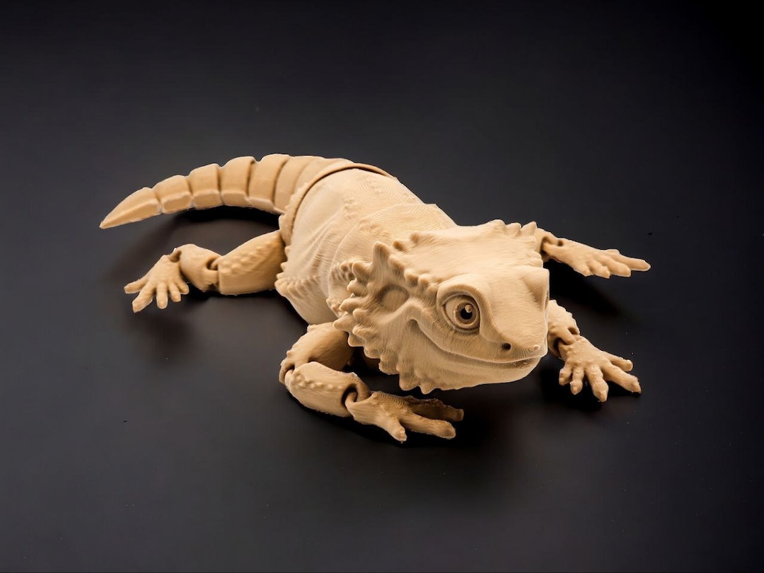 Bearded Dragon Toy, 3D Printed Lizard, Articulated Dragon, 3D Model ...
