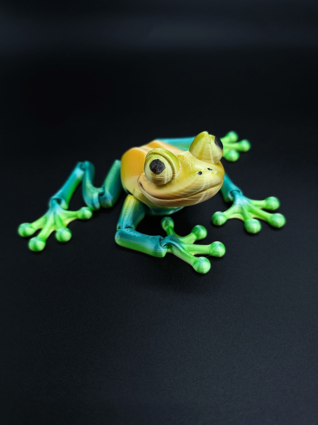 3D Printed Frog, Flexi Frog 3D Model, Trendy Desktop Toy for Kids and Adults, Articulated Frog ...
