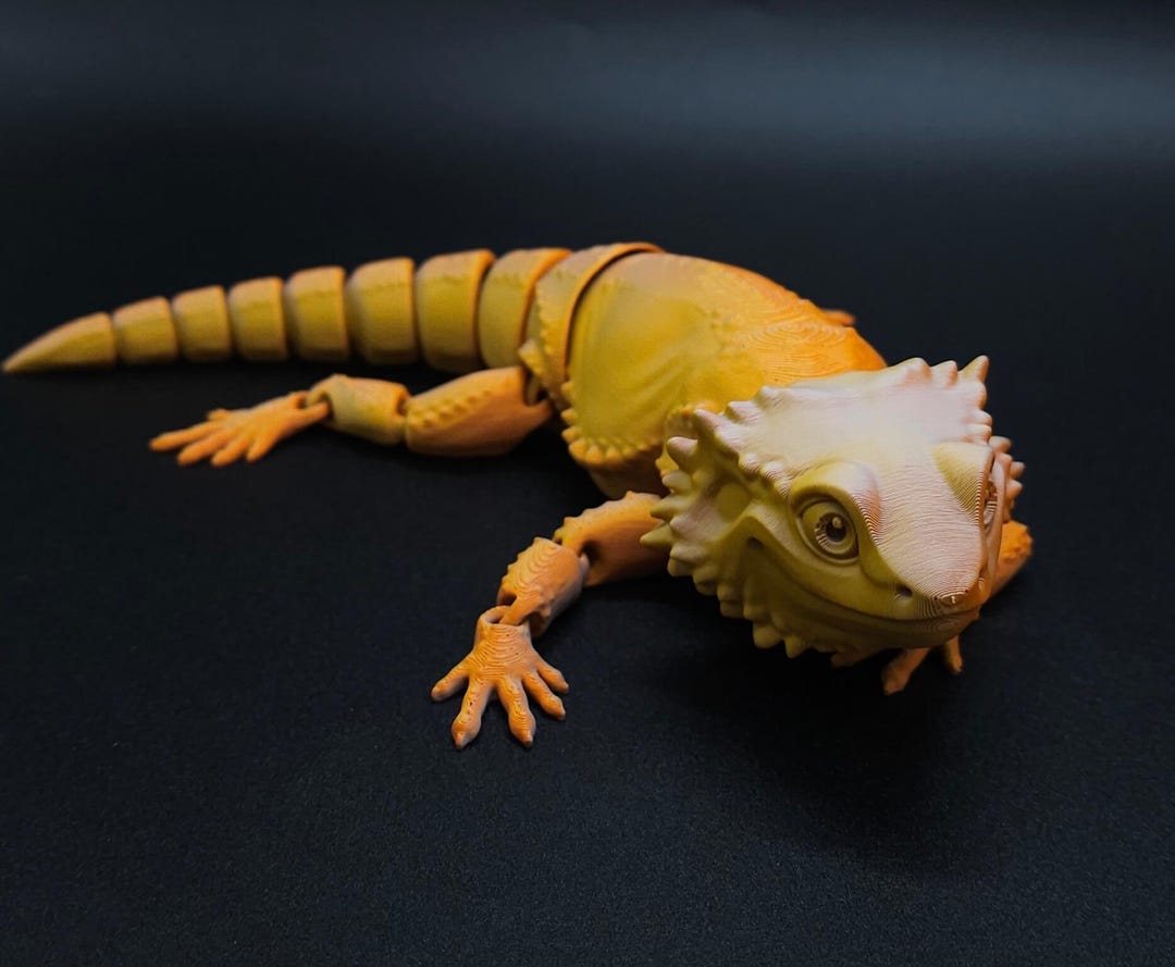 Bearded Dragon Toy, 3D Printed Lizard, Articulated Dragon, 3D Model ...