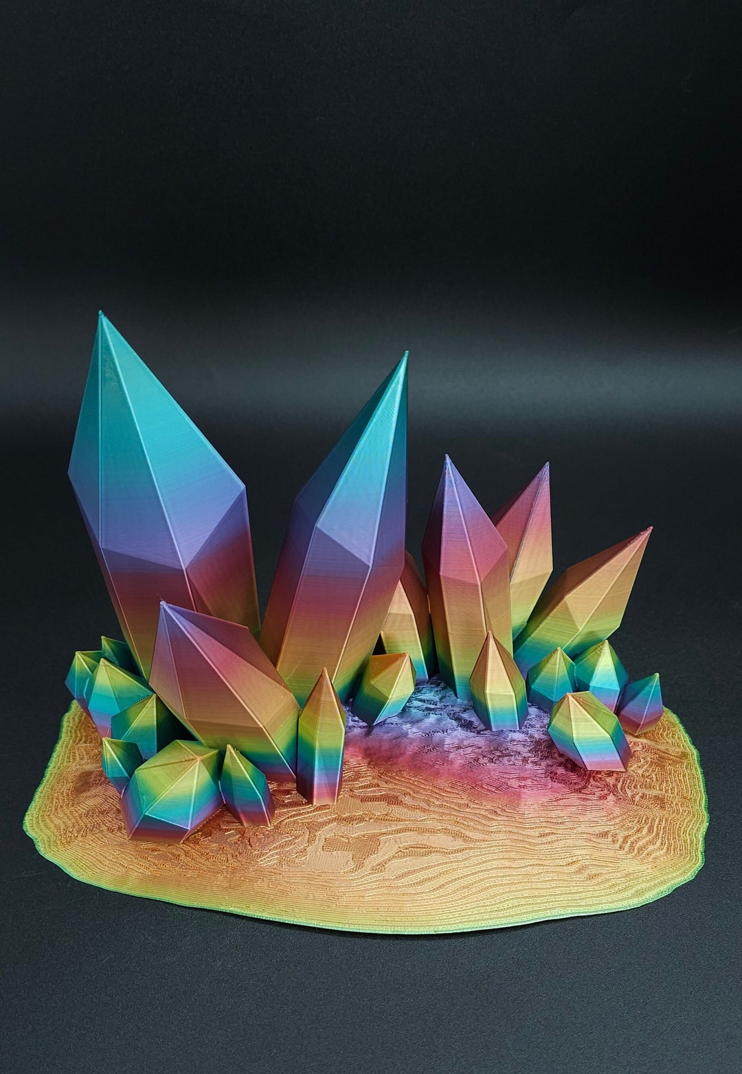 Rainbow Stand for 3D Printed Crystal Dragons Articulated Desk Toy and ...