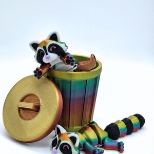 3D Printed Articulated Raccoon - Etsy