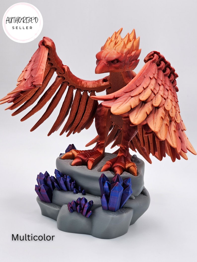 3d Printed Phoenix, Phoenix Bird 3d Model, Articulated Phoenix Decor ...