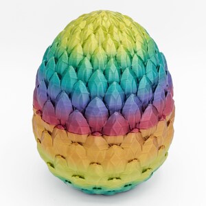 3D Printed Crystal Dragon, Dragon Egg, Articulated Dragon Figurine ...