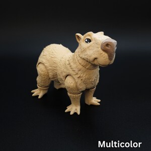 3D Printed Articulated Capybara Figurine, Toddler Room Decor, Animal Figurines, Children's Toys ...
