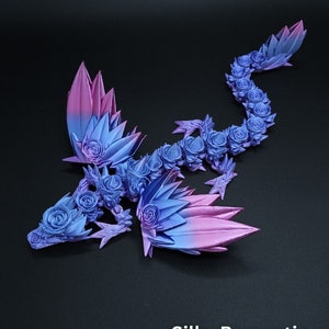 Winged Dragon Fidget Toy, 3d Articulated Rose Dragon, Flexible Dragon ...
