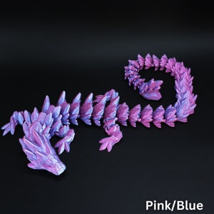3D Printed Crystal Dragon, Articulated Fidget Toy - Etsy