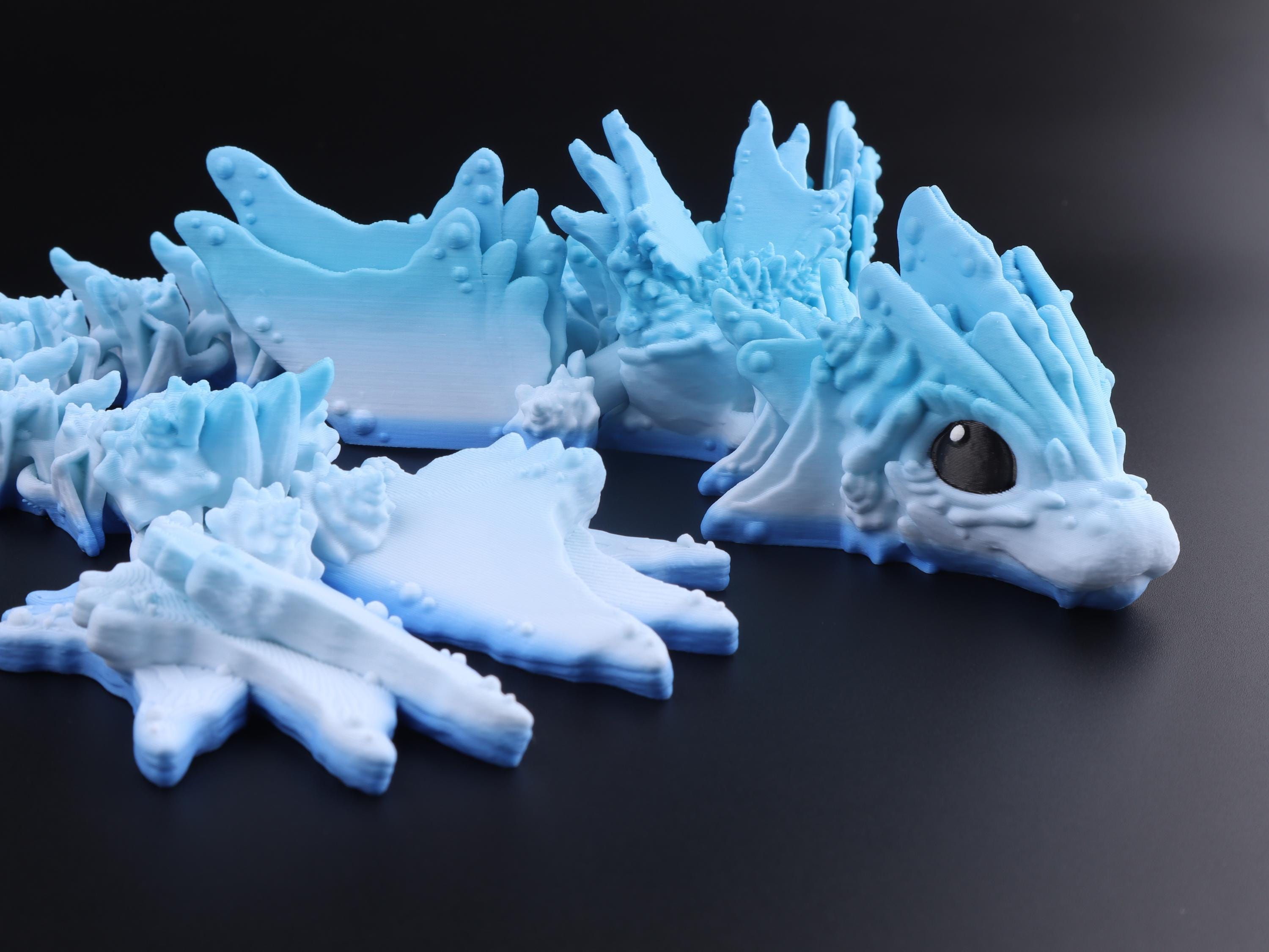 3D Printed Articulated Ocean Dragon – Fantasy Sea Creature Figurine - Etsy