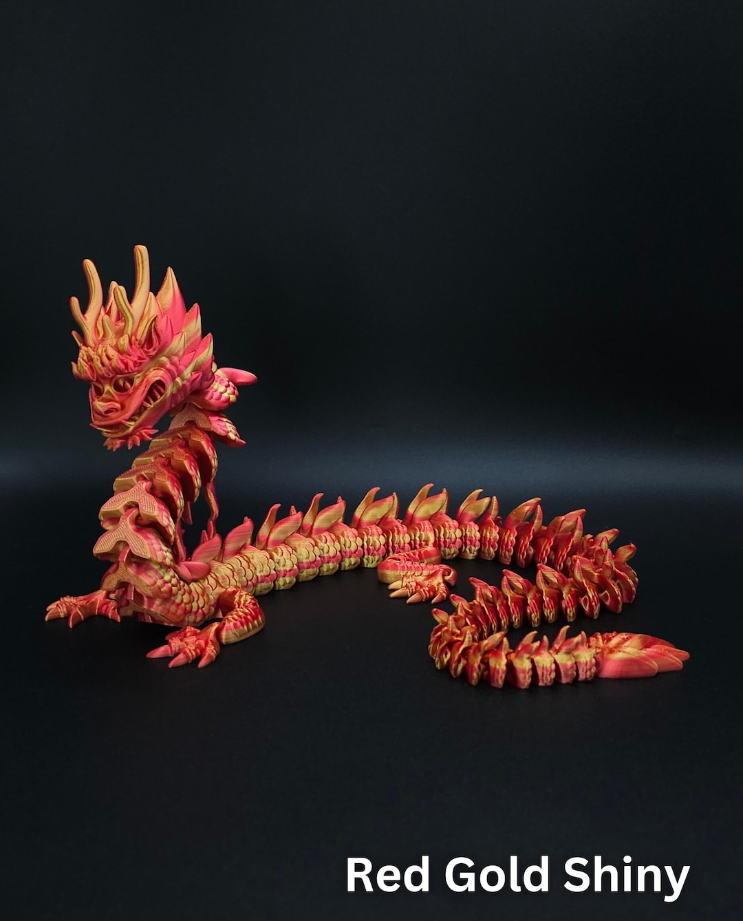 3D Printed Standing Dragon Toy, Articulated Flexi Fidget - Etsy