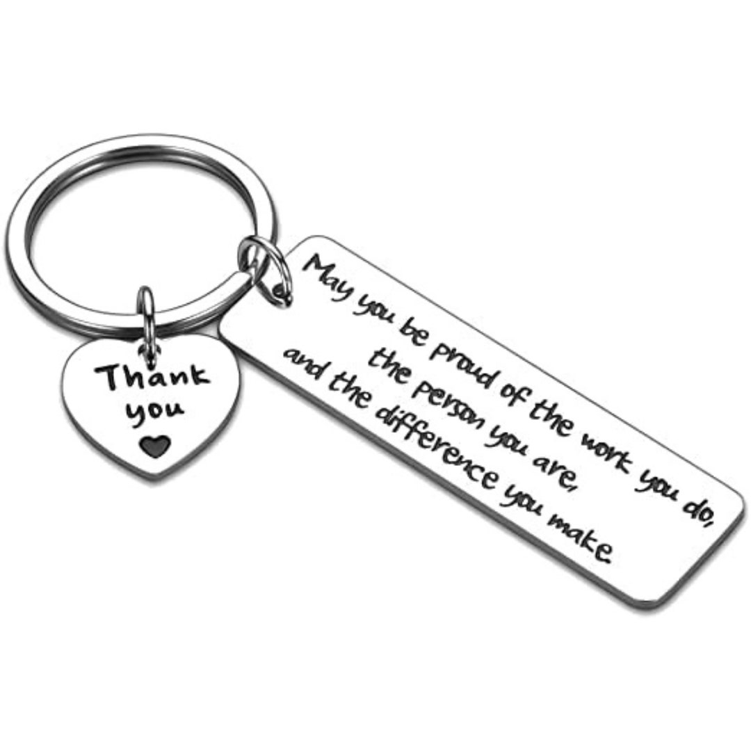 Thank You Employee Appreciation Keychain ,personalized Coworker Gift ...