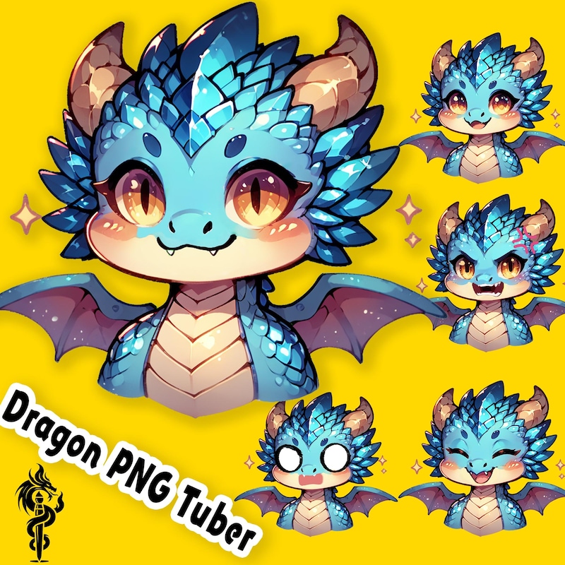 Chibi Dragon Art - Etsy