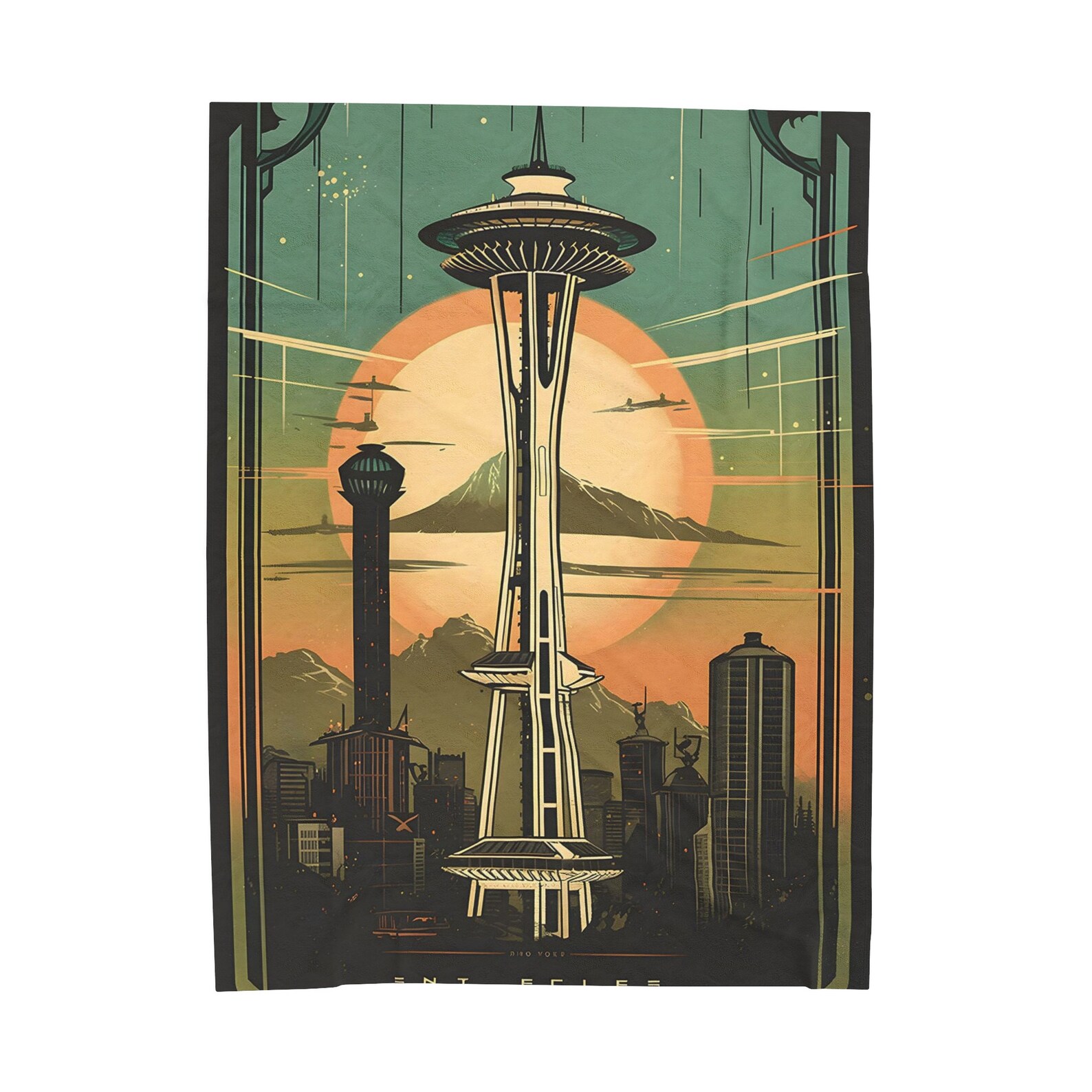 Seattle Space Needle | Velveteen Plush Blanket | Adventure and ...