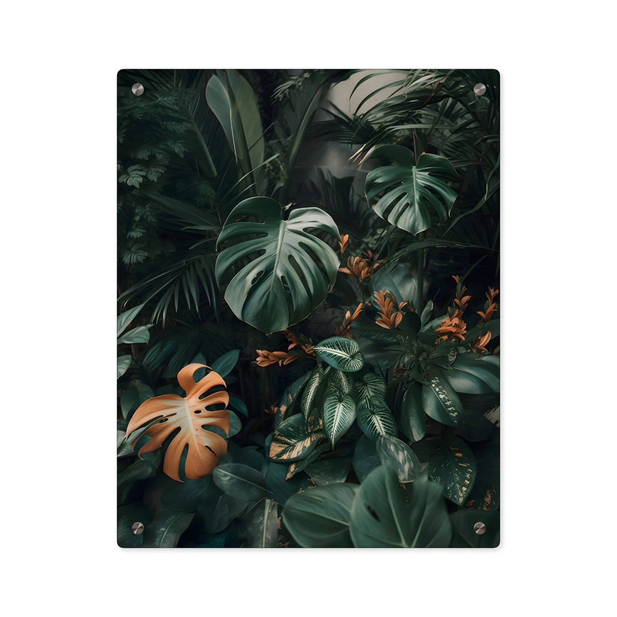 Tropical Paradise Acrylic Wall Art Panel Lush Ambiance Unique Gift Idea ...