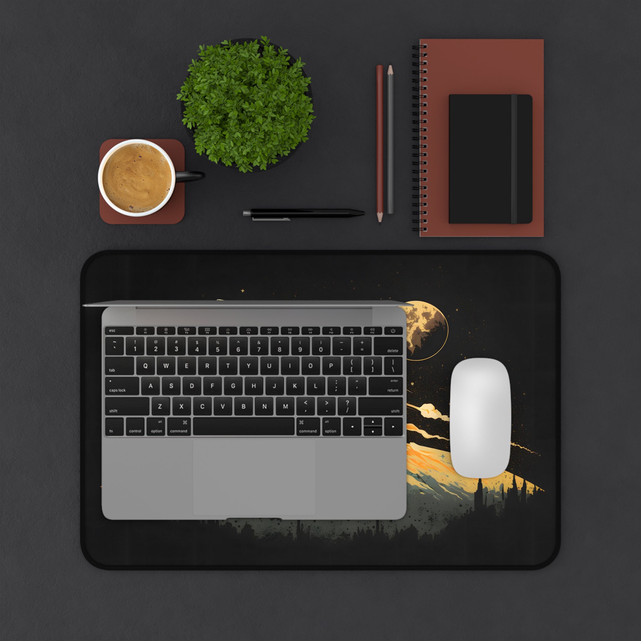 Interstellar Adventure Gaming Mouse Pad Retro Spaceship Design Gift for ...