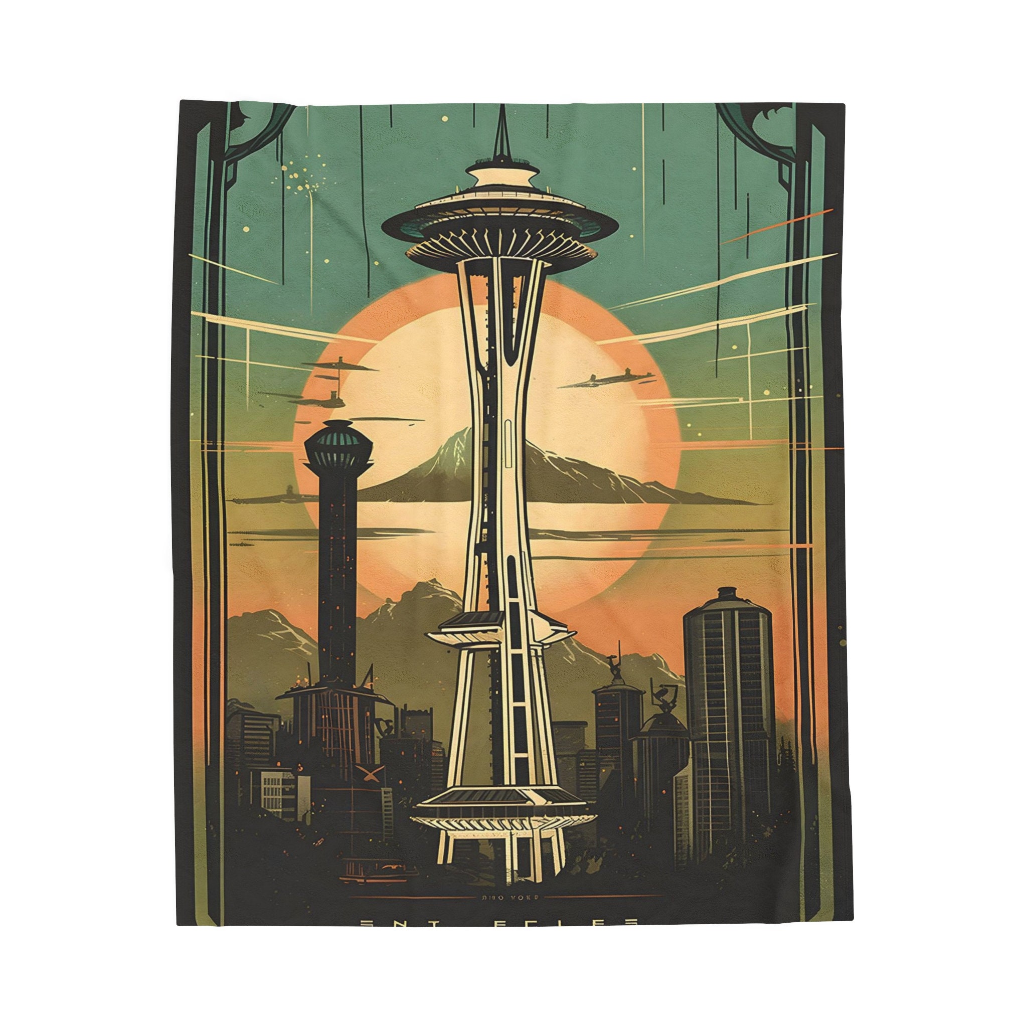 Seattle Space Needle | Velveteen Plush Blanket | Adventure and ...