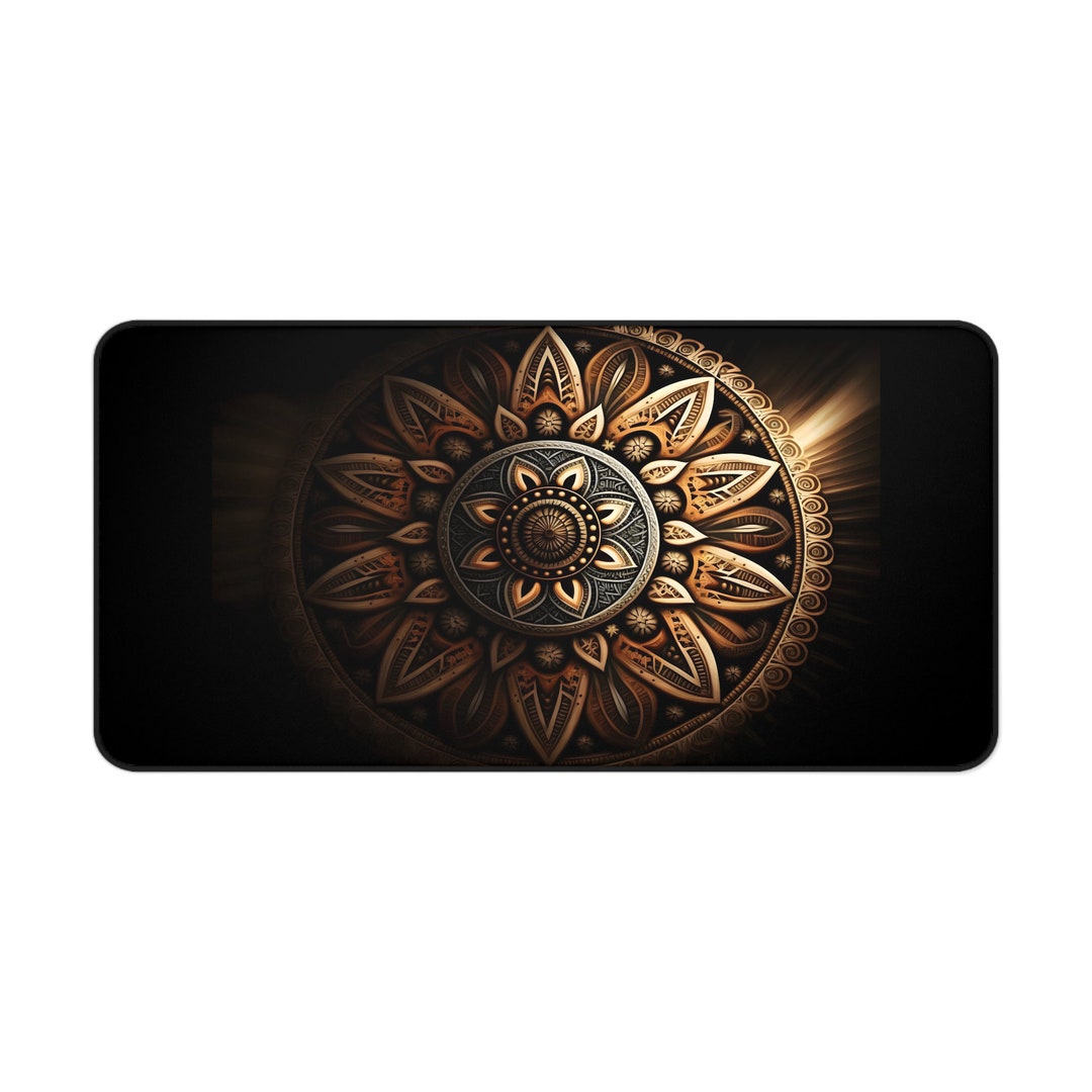 Tribal Mandala Gaming Mouse Pad | Vibrant Design | Non-slip Base | Desk ...
