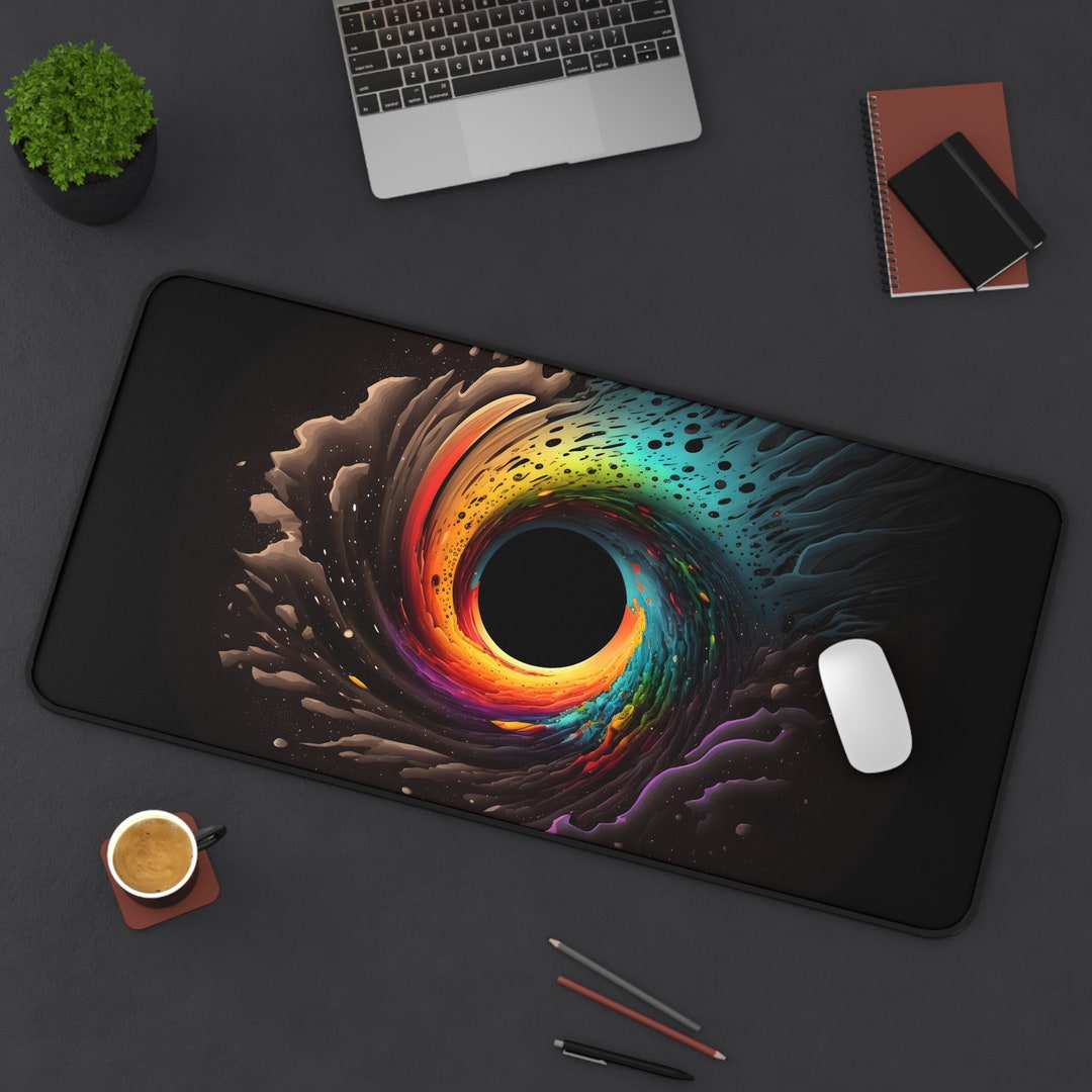 Vibrant Black Hole Mouse Pad Non-slip Neoprene Gaming and - Etsy