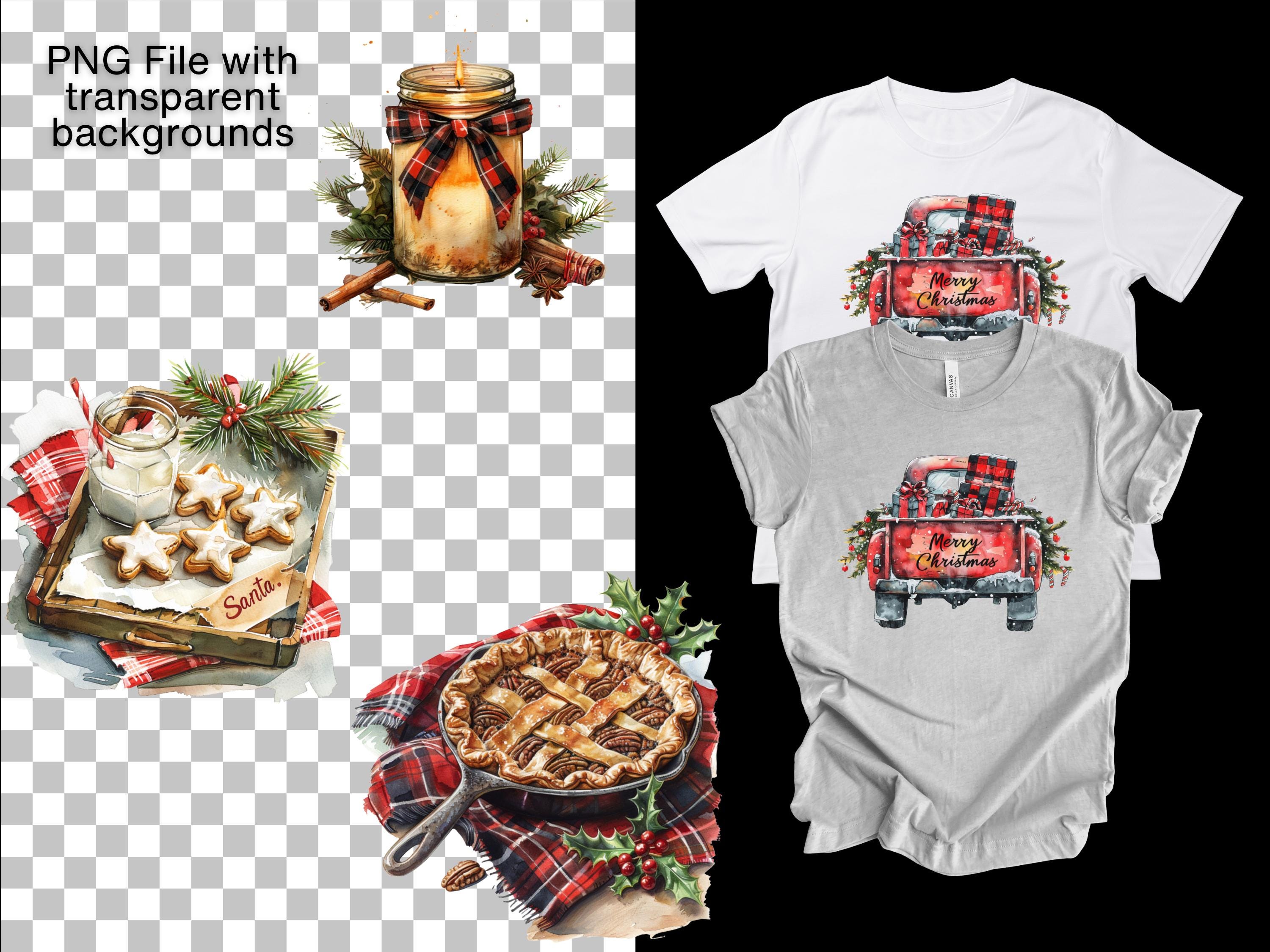 Vintage Red Truck Christmas Clipart Bundle Digital Farmhouse Christmas ...