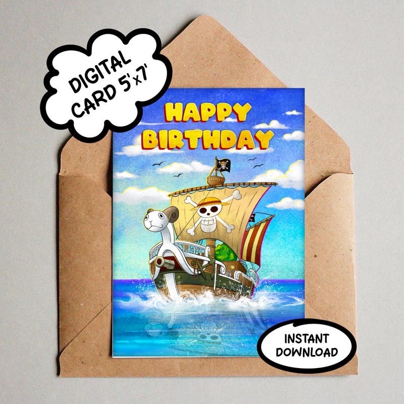 Anime One Piece Happy Birthday - Etsy