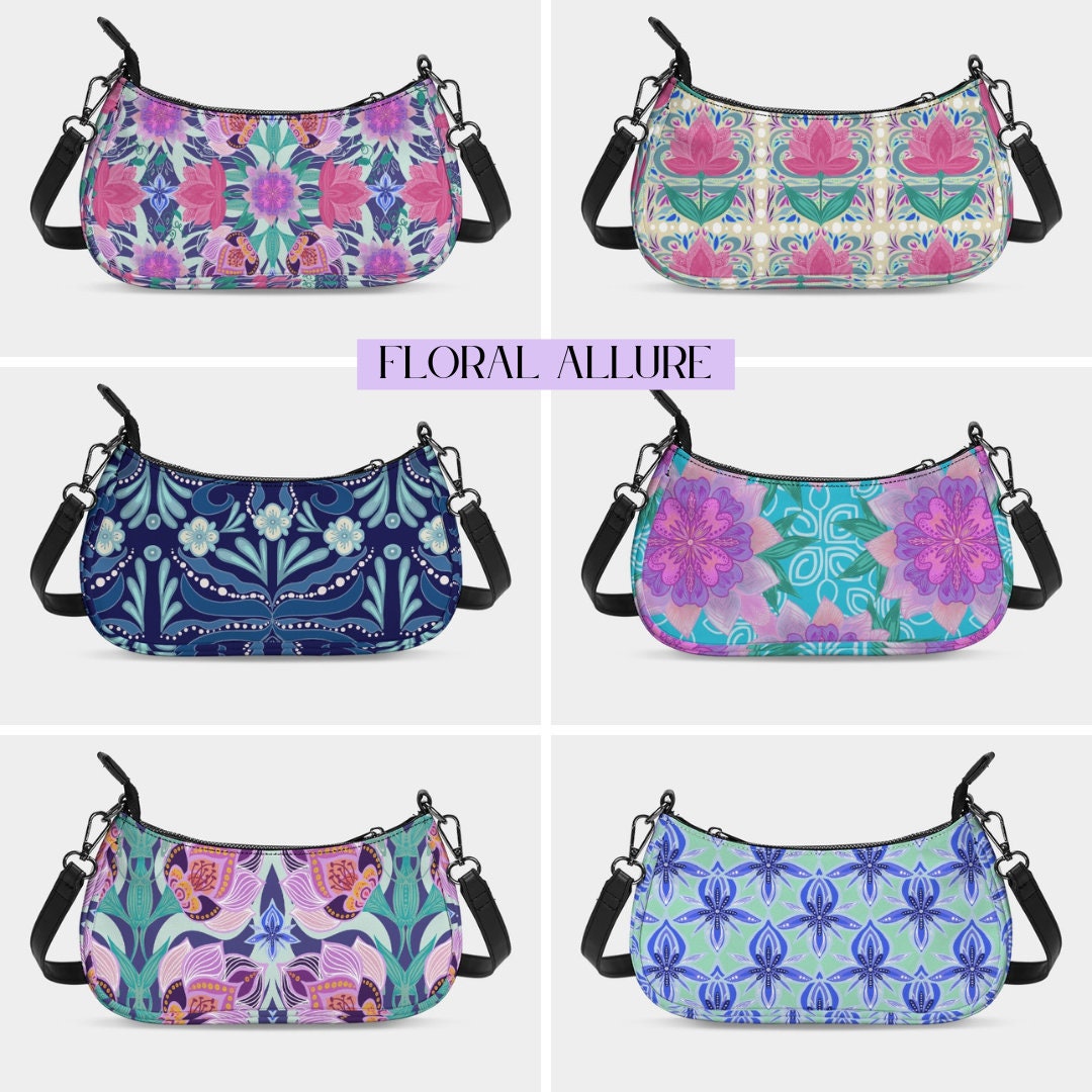Floral Allure Small Canvas Purse Collection (6 Styles) - Etsy