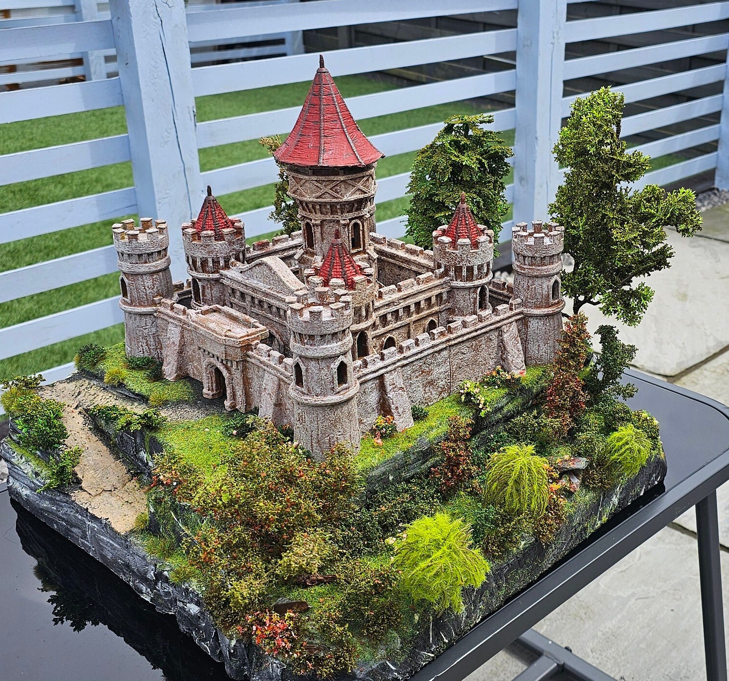 Miniature Castle Realistic Miniature Castle With Terrain Tabletop RPG ...