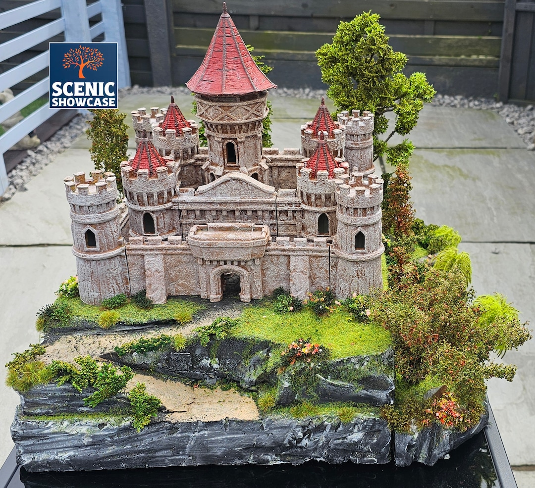 Miniature Castle Realistic Miniature Castle With Terrain Tabletop RPG ...