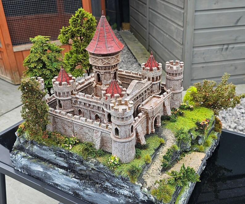 Miniature Castle Realistic Miniature Castle With Terrain Tabletop RPG ...