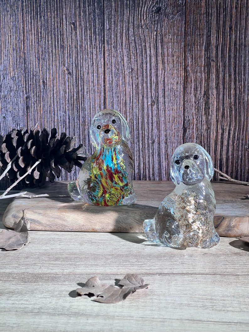 Colorful Hand Blown Glass Dogs, Glass Dogs, Glass Animals, Glass Art ...