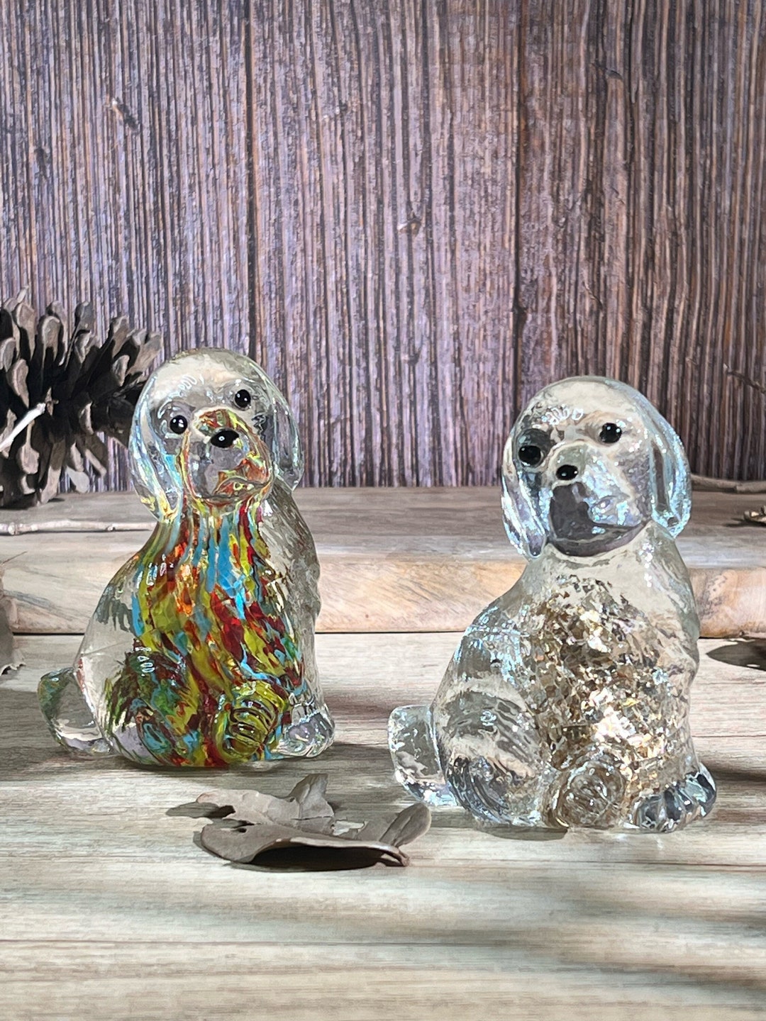 Colorful Hand Blown Glass Dogs, Glass Dogs, Glass Animals, Glass Art ...