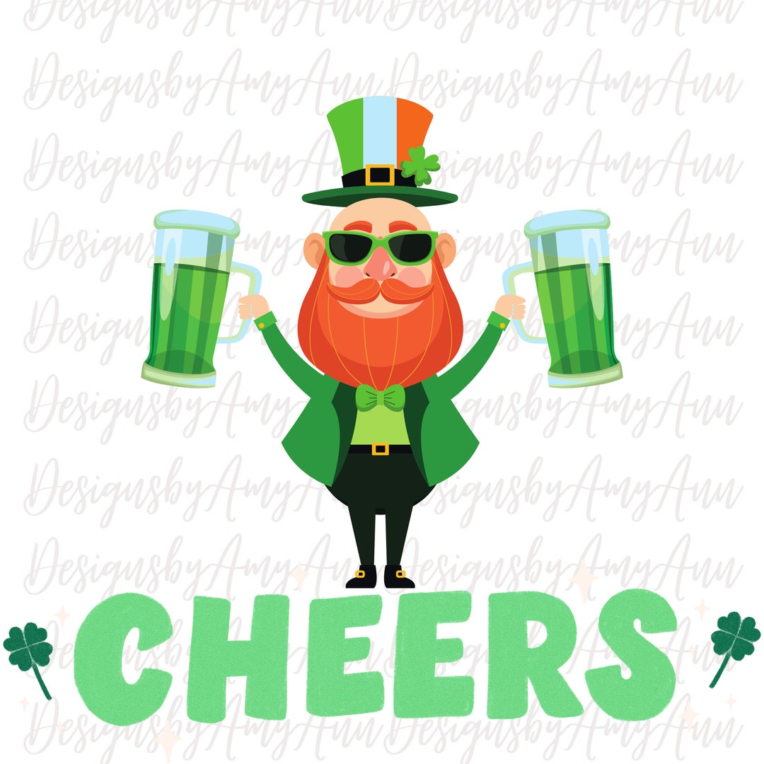 Cheers Leprechaun St Patrick's Day PNG SVG Digital Download - Etsy
