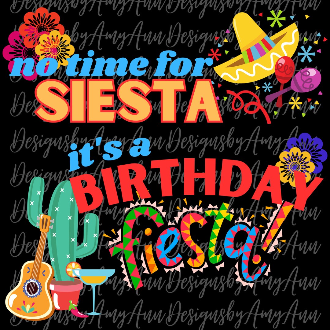 Birthday Fiesta Digital Download PNG SVG - Etsy