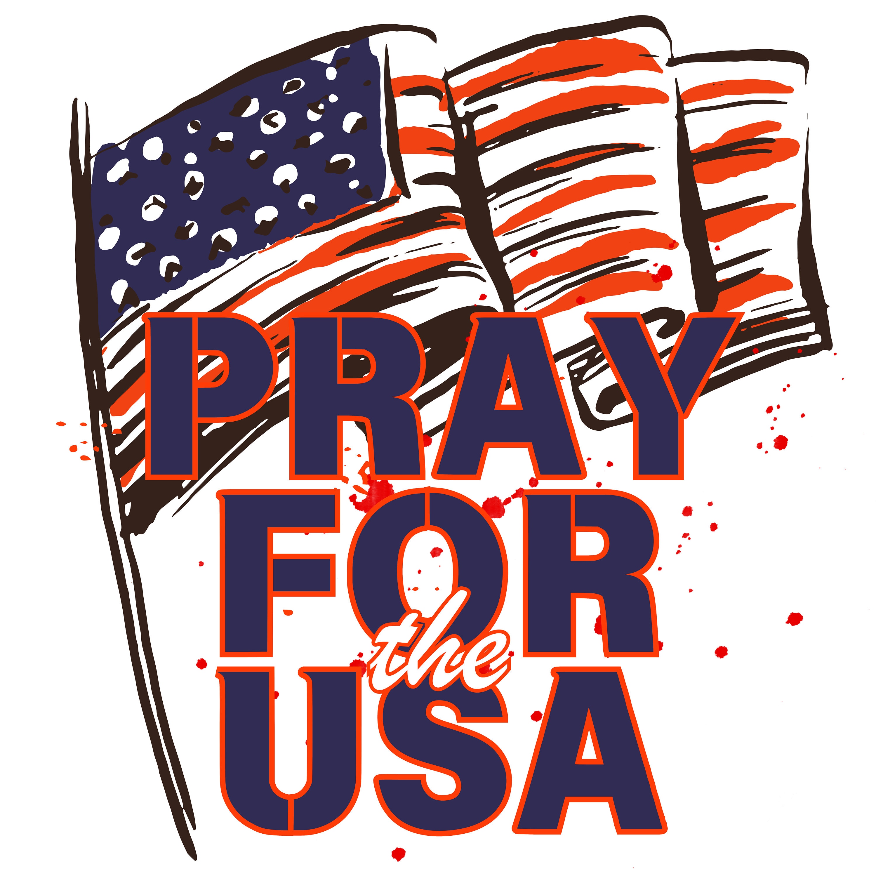 Pray for USA America Digital Download PNG - Etsy