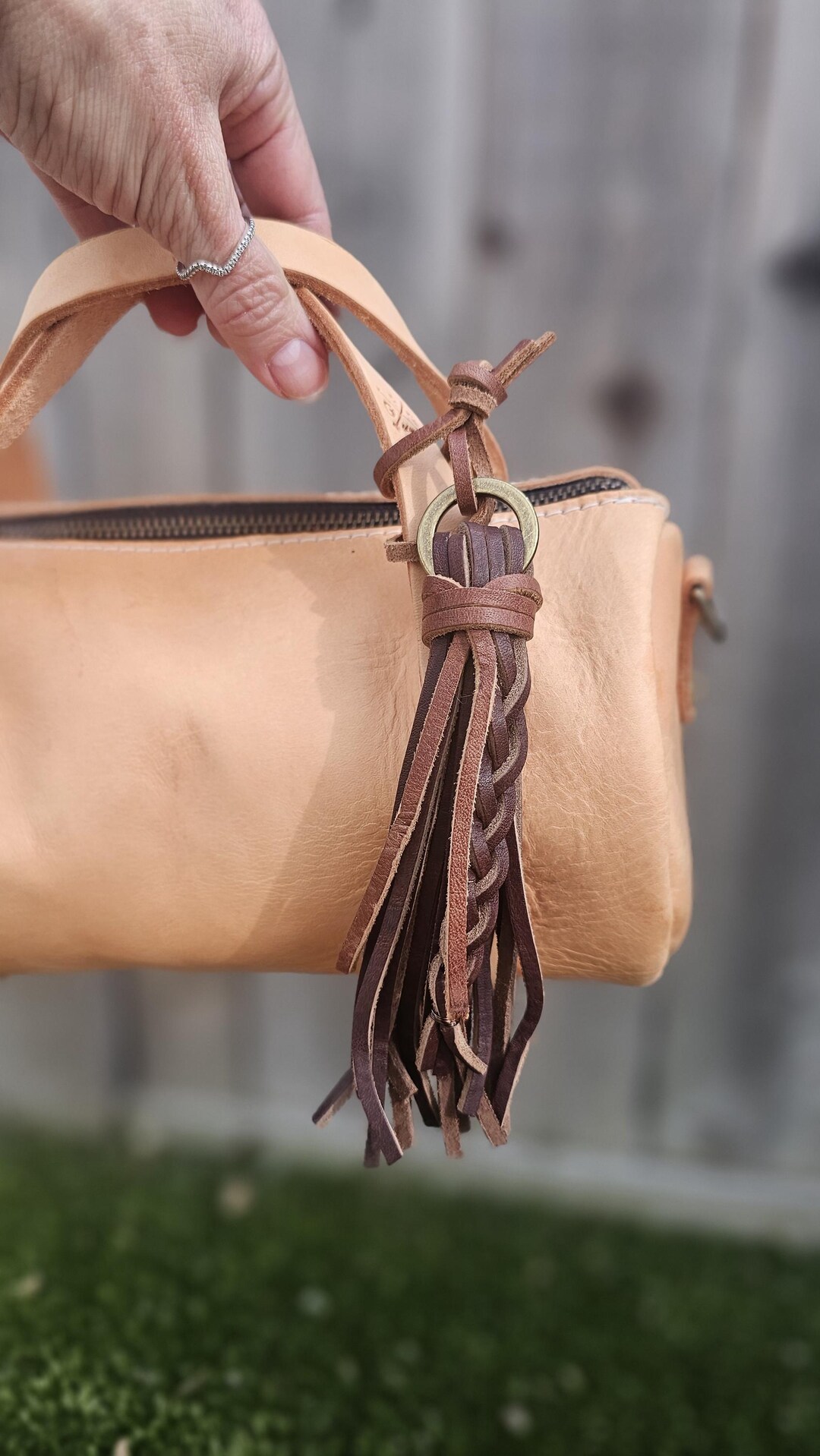 Handmade Leather Soft Accent, Braided Zipper Accessory, Edgy Chic ...