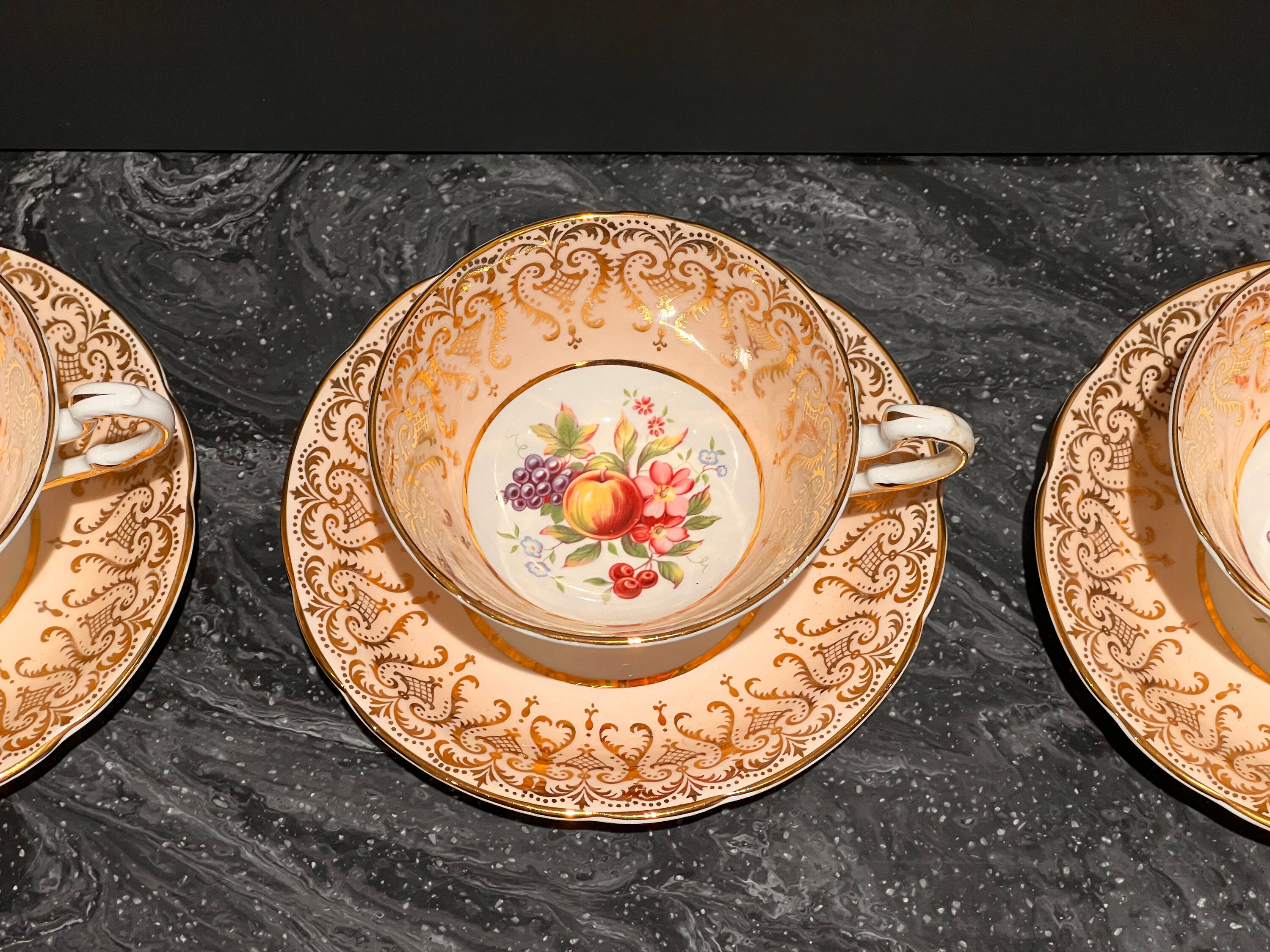 Vintage Art Deco Paragon Teacup and Saucer Square Cup Shape - Etsy