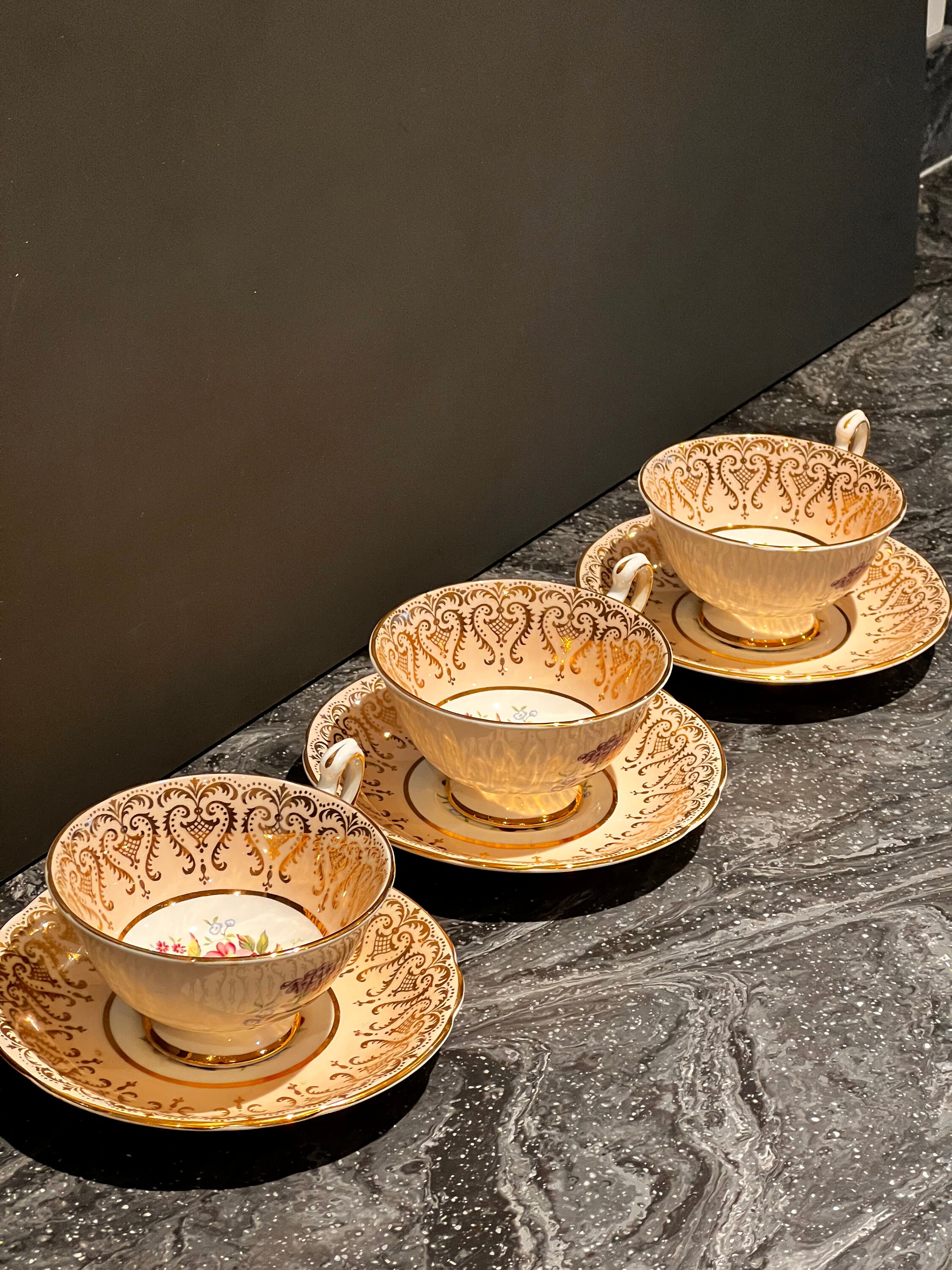 Vintage Art Deco Paragon Teacup and Saucer Square Cup Shape - Etsy