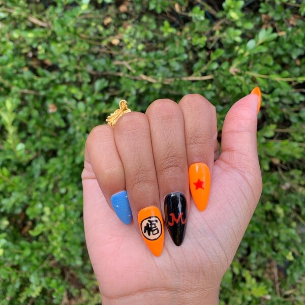 Dragon Ball Z Nails - Etsy