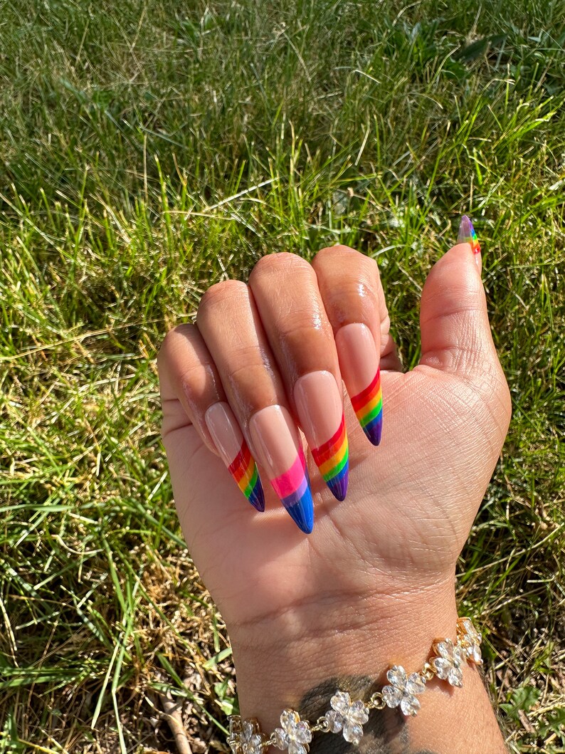 Pride Nails Press on Nails - Etsy