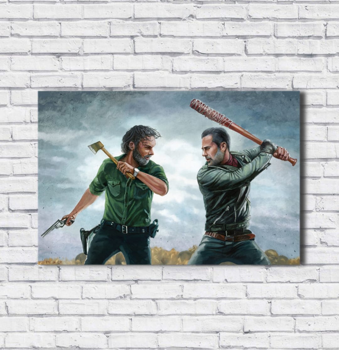 Rick Vs Negan Prints the Walking Dead Collection - Etsy