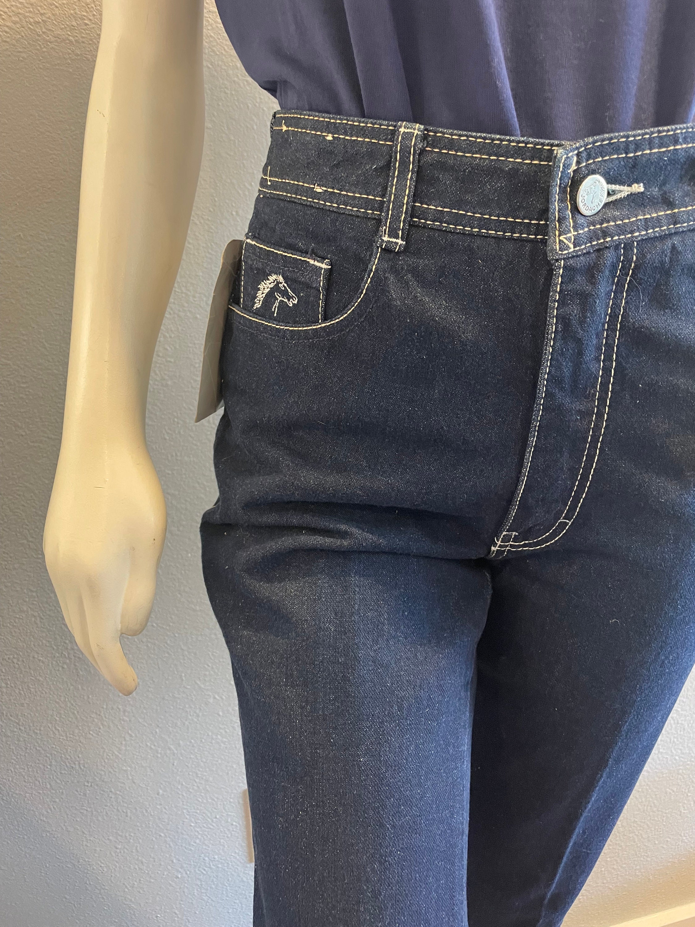 Vintage 1970s Jordache Dark Wash Raw Hem Denim Jeans~ RARE NWT - Etsy