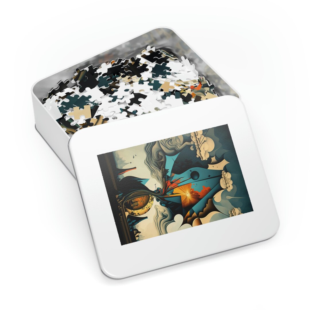 Abstract Jigsaw Puzzle, Salvador Dali Inspired Design, Puzzle for ...